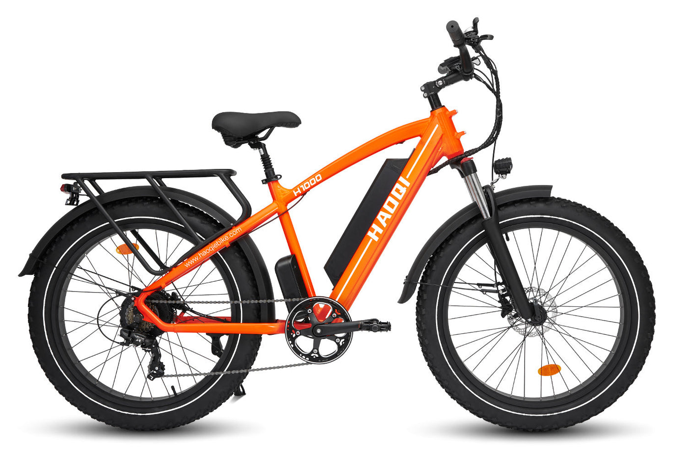 Black Leopard 48V 20Ah Fat Tire Electric Bike - HAOQI EBIKE