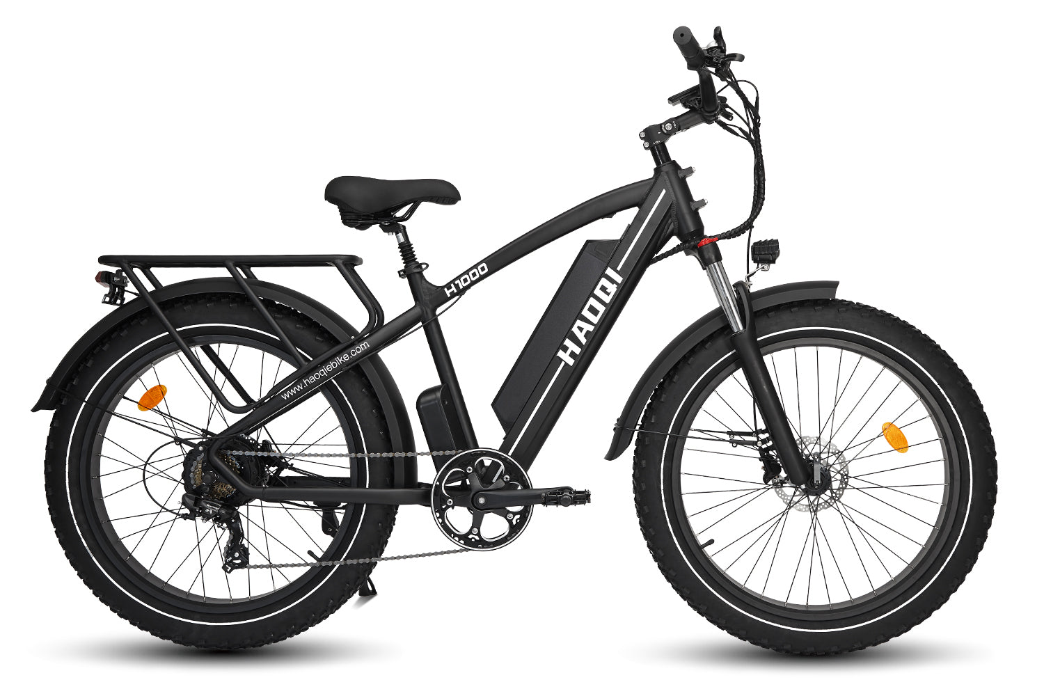 Black Leopard 48V 20Ah Fat Tire Electric Bike - HAOQI EBIKE